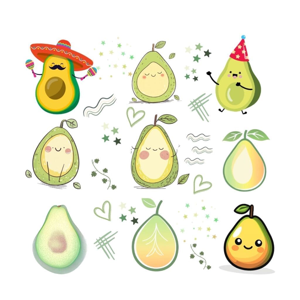 Avocado Stickers – Sharekkna Online