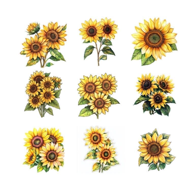 Sunflower Stickers - Sharekkna Online