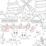 Count and Color Farm Cats Activity Sheet – Sharekkna Online